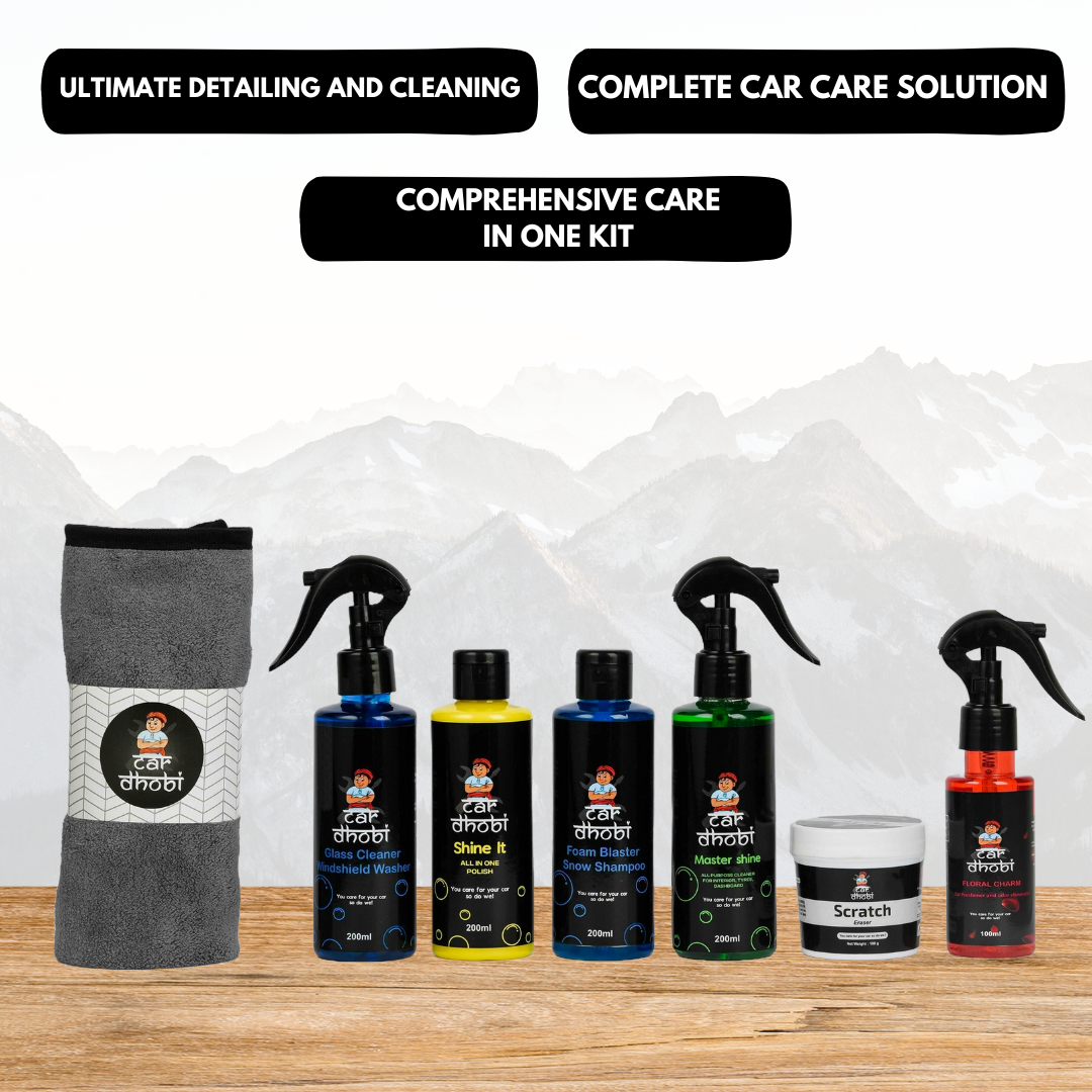Dhobiji's Complete Car Care Kit - Premium Solutions for Car Enthusiasts